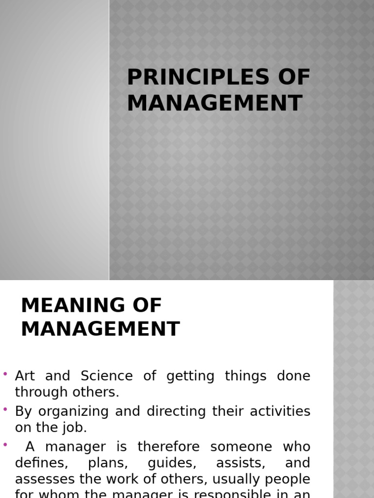 Principles of Management Explained | PDF | Truth | Employment
