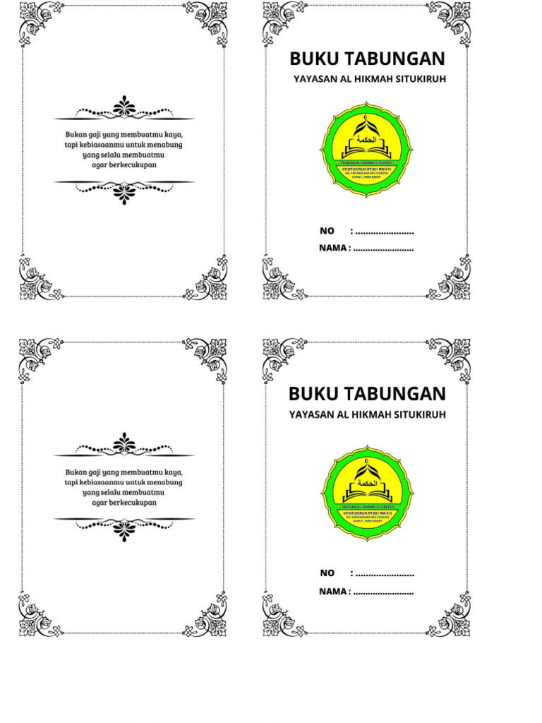 Jilid Tabungan | PDF
