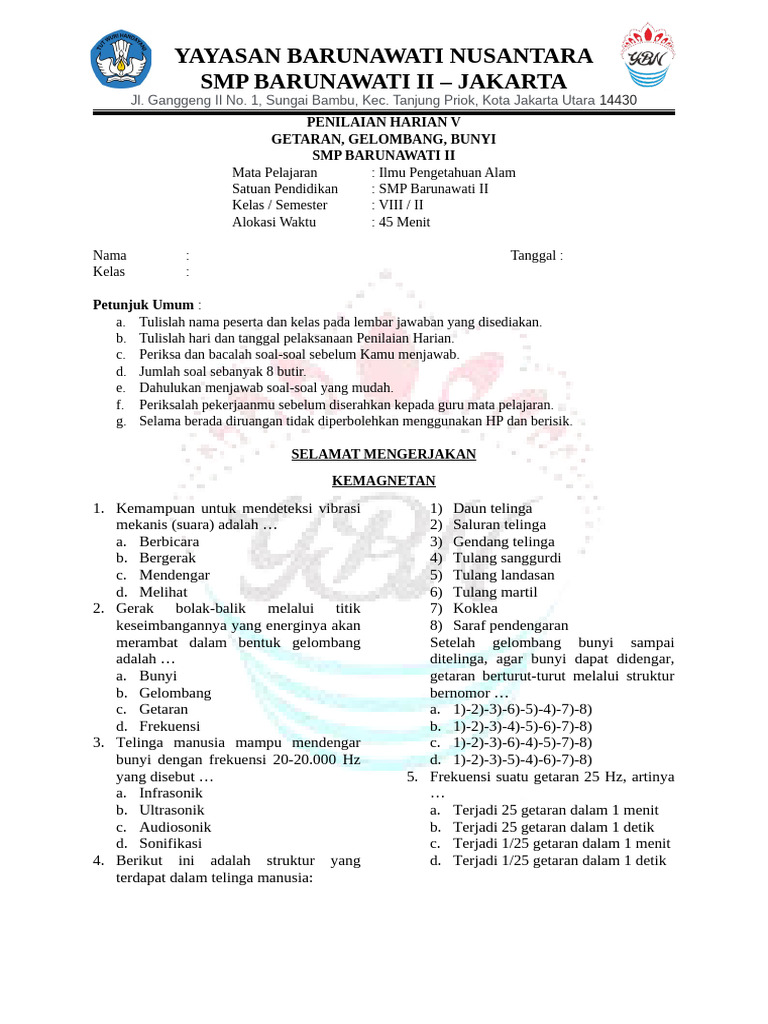 PH Getaran, Gelombang, Dan Bunyi | PDF