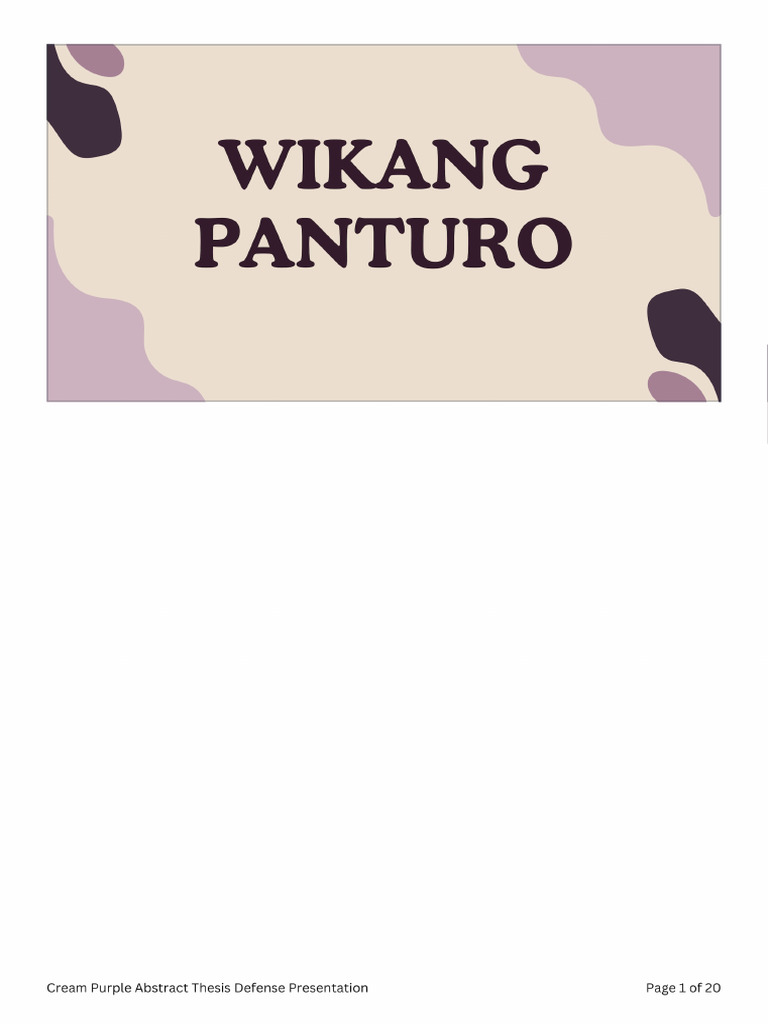WIKANG-PANTURO-FUENTES | PDF
