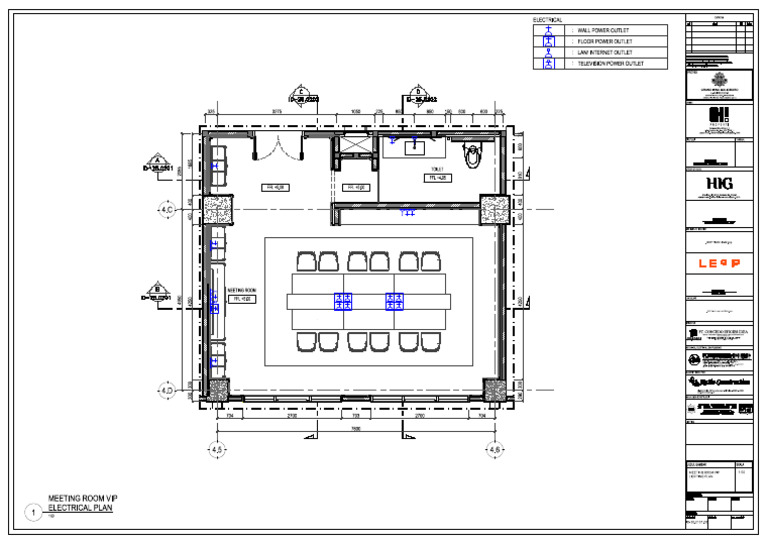 Id-25.0101 - Meeting Room Vip - Layout Plan-Electrical | PDF