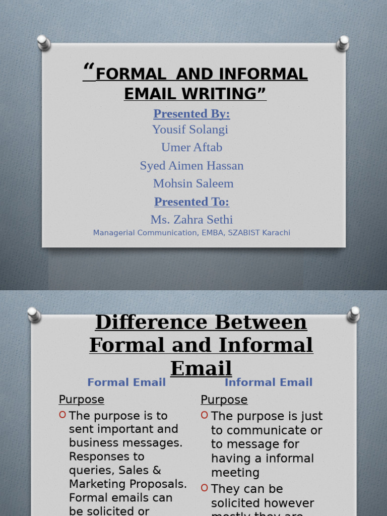 Formal vs Informal Email Writing | PDF | Cyberspace | Internet