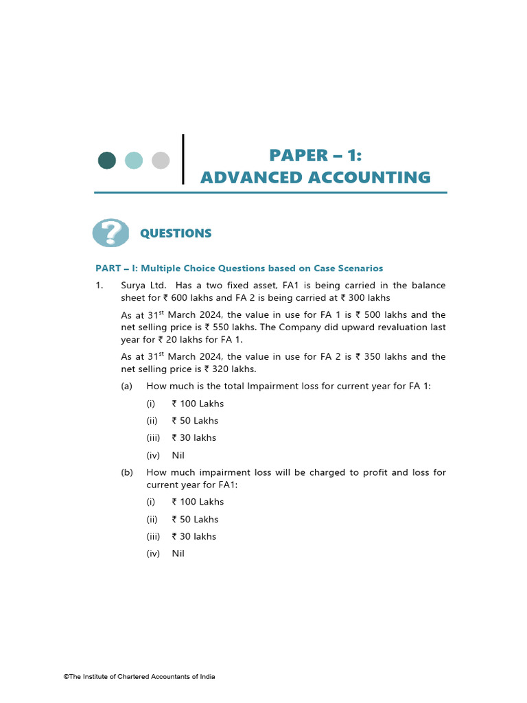 1. Advanced Accounting | PDF | Deferred Tax | Tax Expense