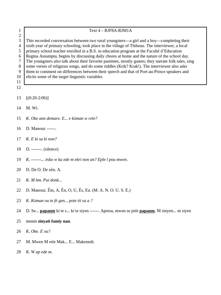 Interview 4 Rjf8a-Rjm1a | PDF