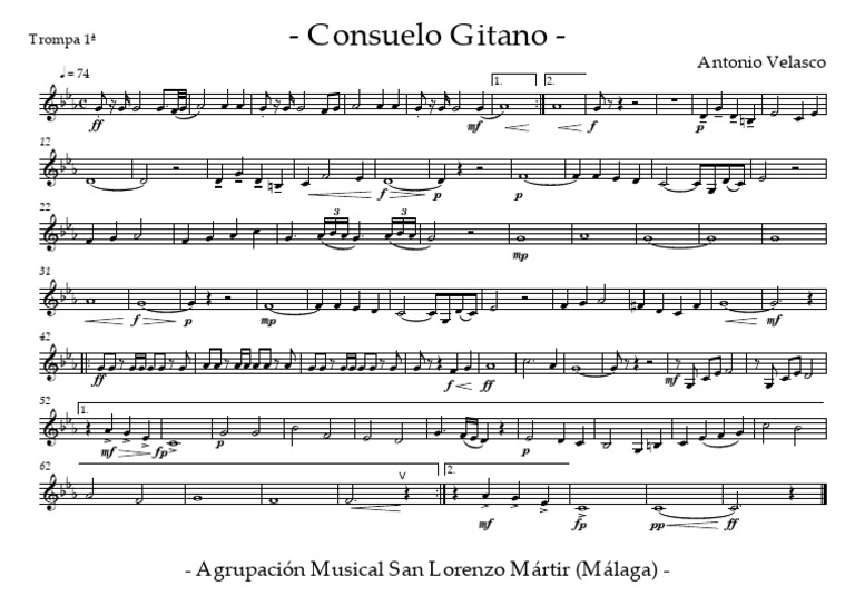 Consuelo Gitano - Trompa 1 | PDF
