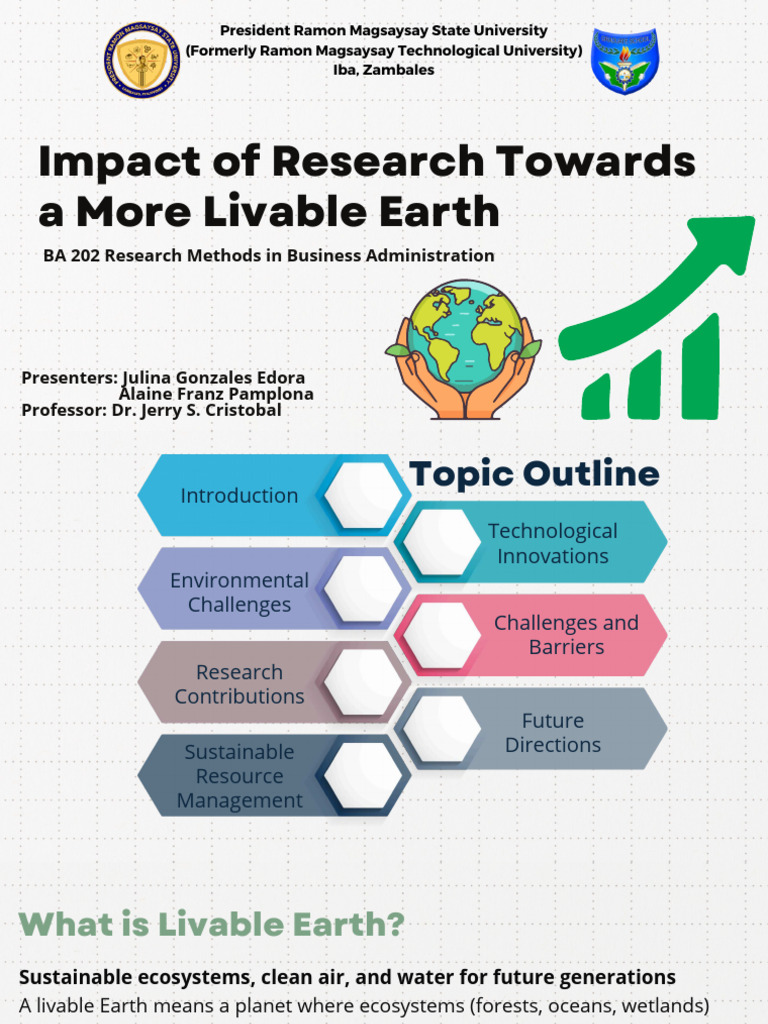 Impact of Research Towards A Livable Earth - Pamplona and Gonzales ...