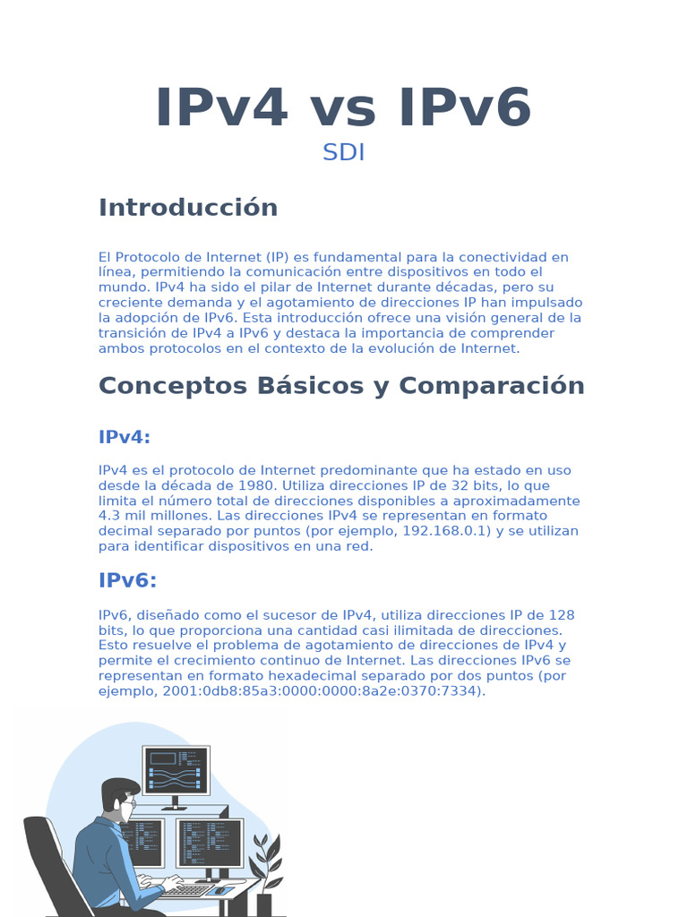 IPv4 vs IPv6 | PDF | Yo Pv6 | Protocolos de internet