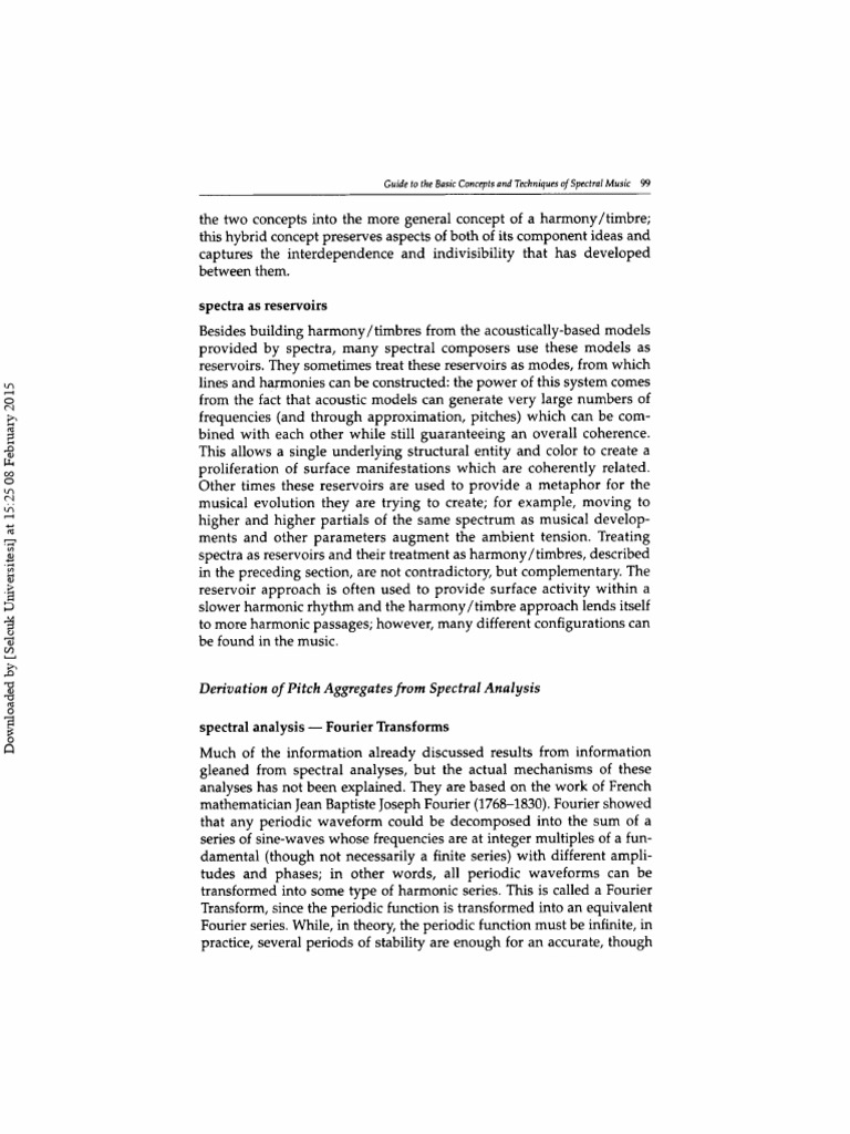 Guide To The Basic Concepts and Techniques of Spectral Music Joshua ...