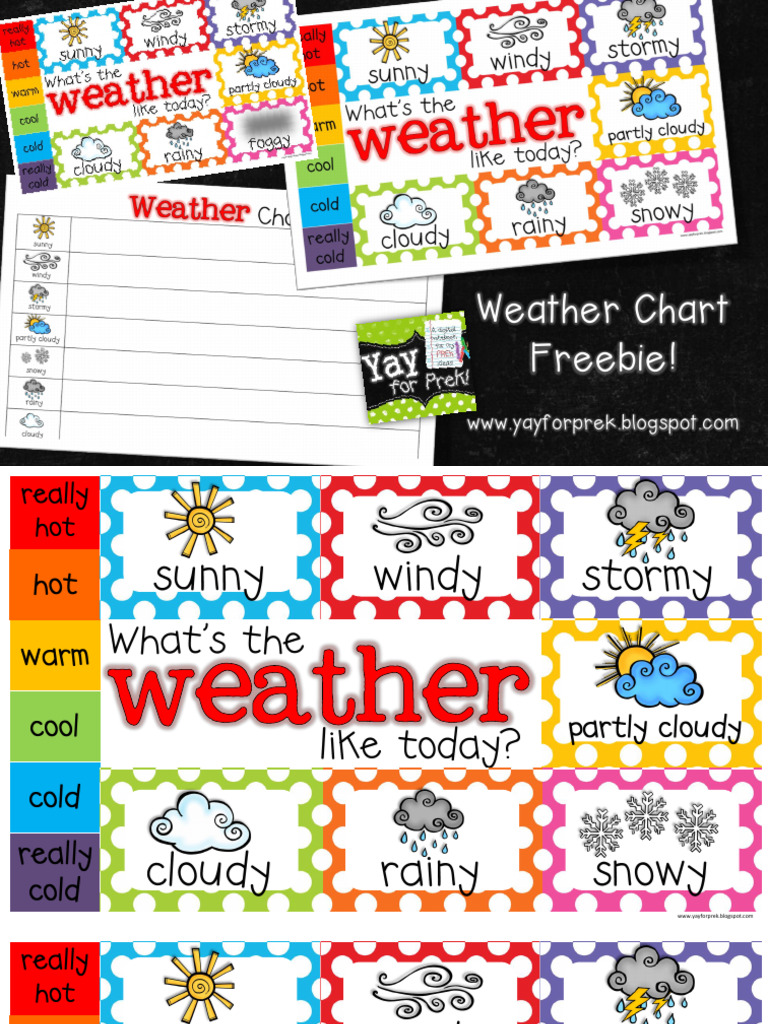 Freebie Weather Chart Toddler Pre KKindergarten First Grade | PDF