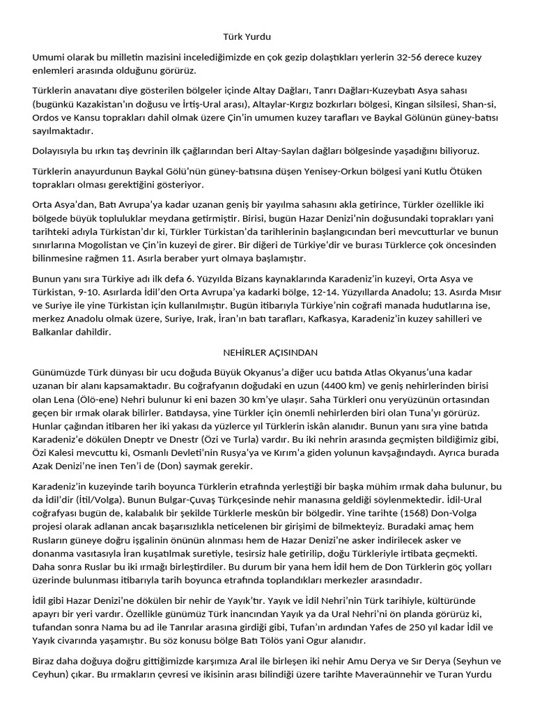 İslamiyet Öncesi Türk Tarihi | PDF