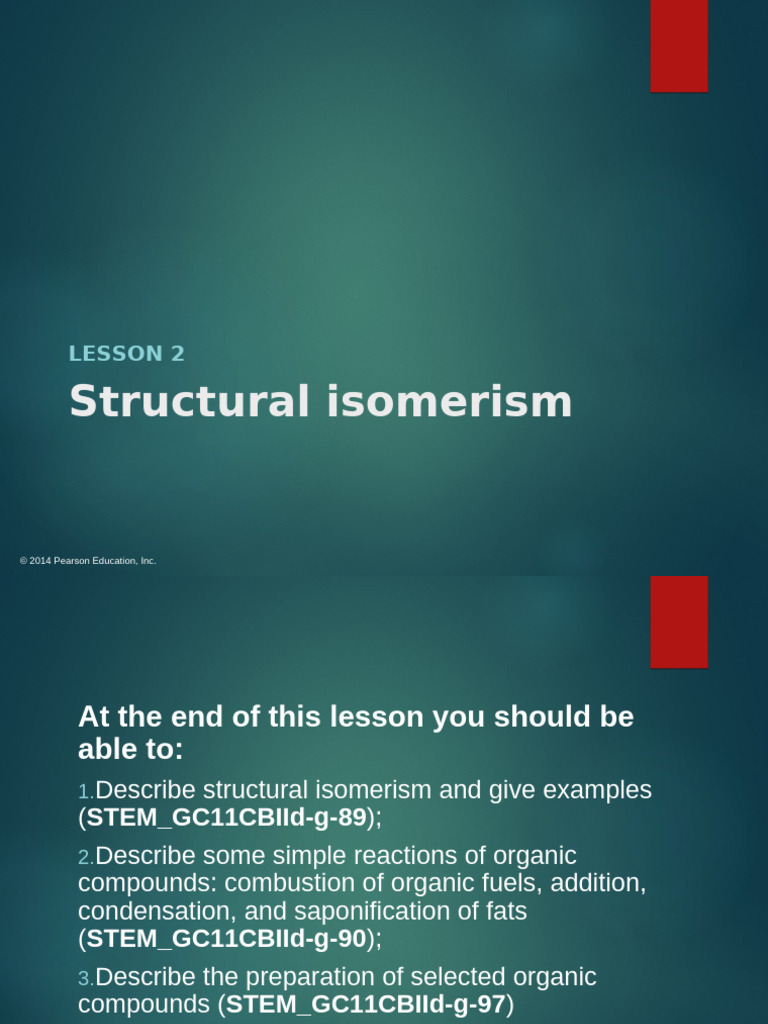 Q2 - Lesson 7 - Structural Isomerism and Organic Reactions | PDF ...
