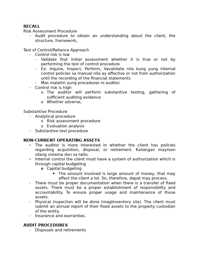 Auditing Problems 2 Notes | PDF | Book Value | Audit