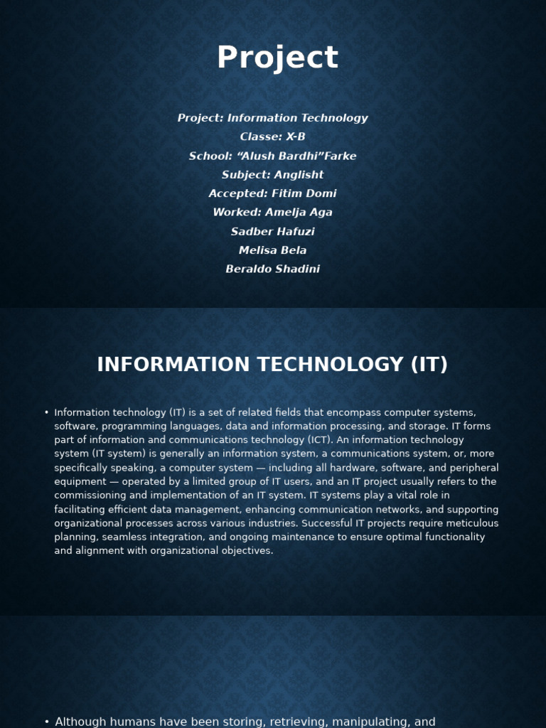 Project | PDF | Information Technology | Computer Data Storage