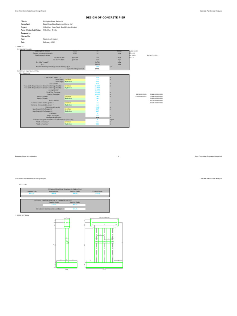 Concrete Pier Structural Analysis | PDF | Building Engineering | Civil Engineering