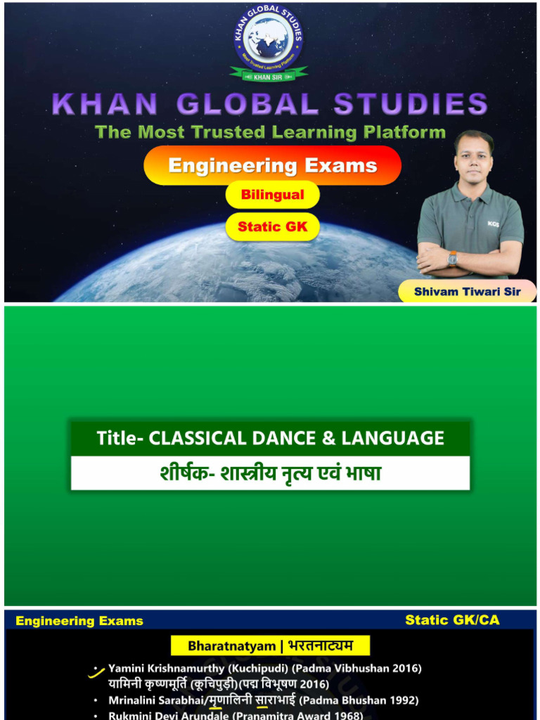 Lecture-4 Classical dance & language शास्त्र - 241124 - 095237 | PDF