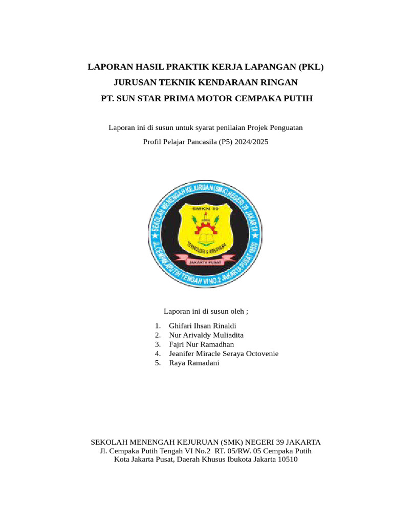 Laporan PKL SSPM CP | PDF
