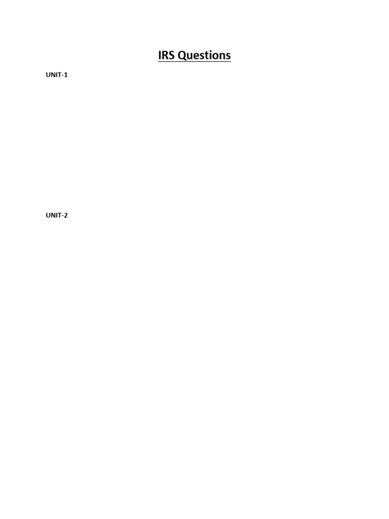 1st Internals Unit1 and Unit2 Questions | PDF