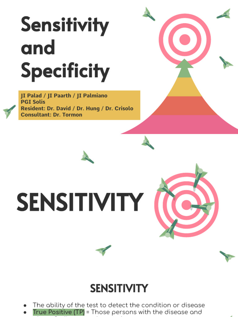 Sensitivity and Specificity Ji Palad Paarthpalmiano | PDF | Sensitivity And Specificity | Health ...