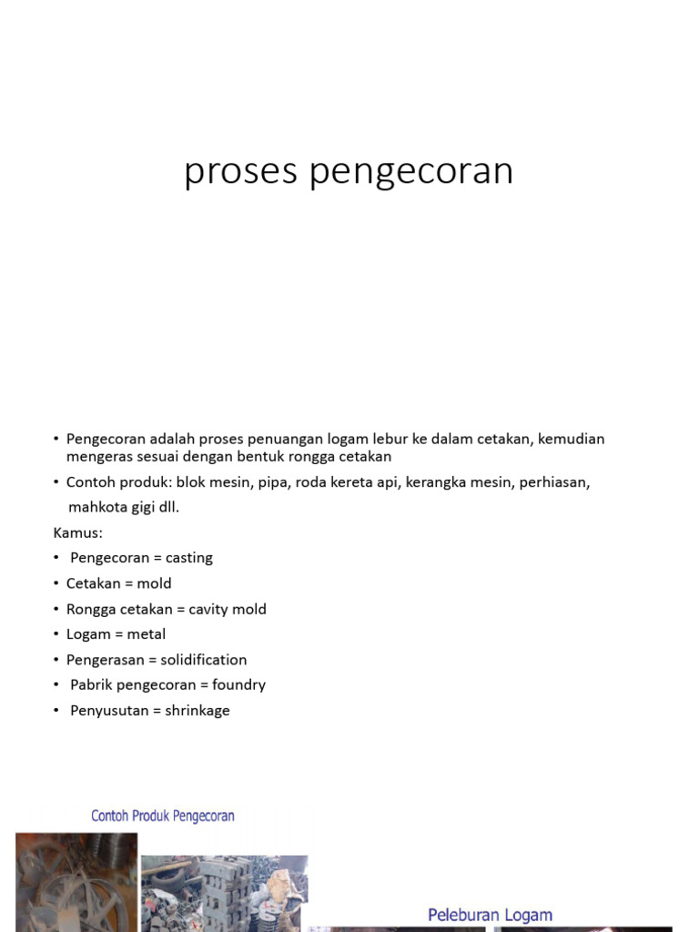 proses pengecoran | PDF