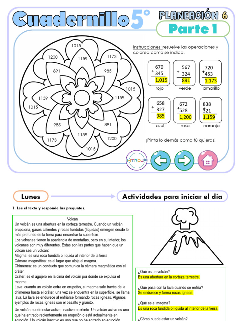 Solu Parte 1 5to | PDF | Fósil | Magma