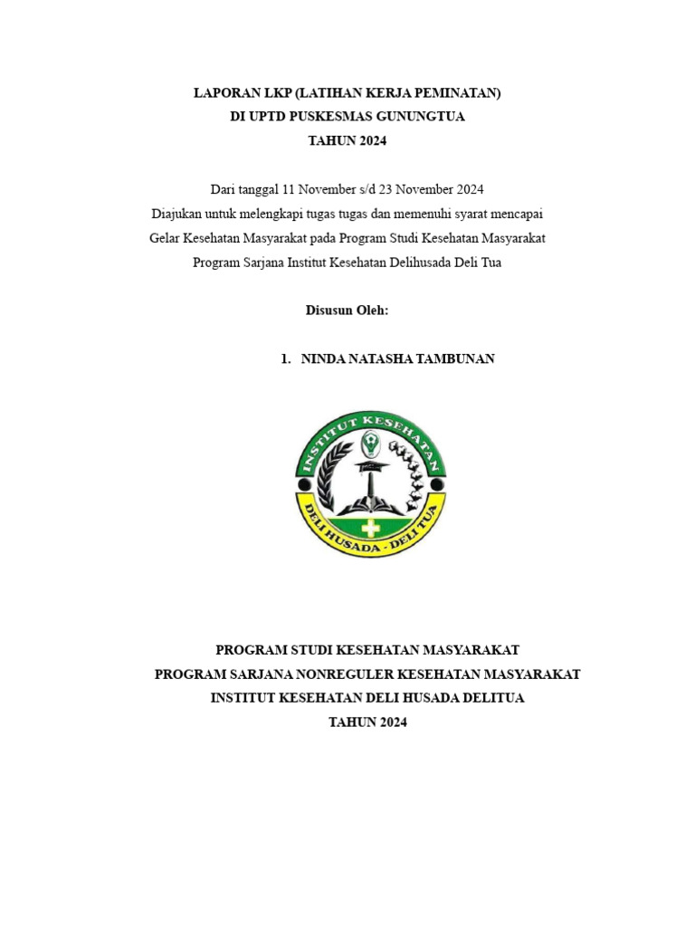 Laporan Lkp Ninda Natasha Tambunan | PDF