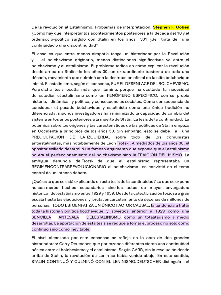 Estalinismo: Continuidad y Discontinuidad | PDF | leninismo | Joseph Stalin