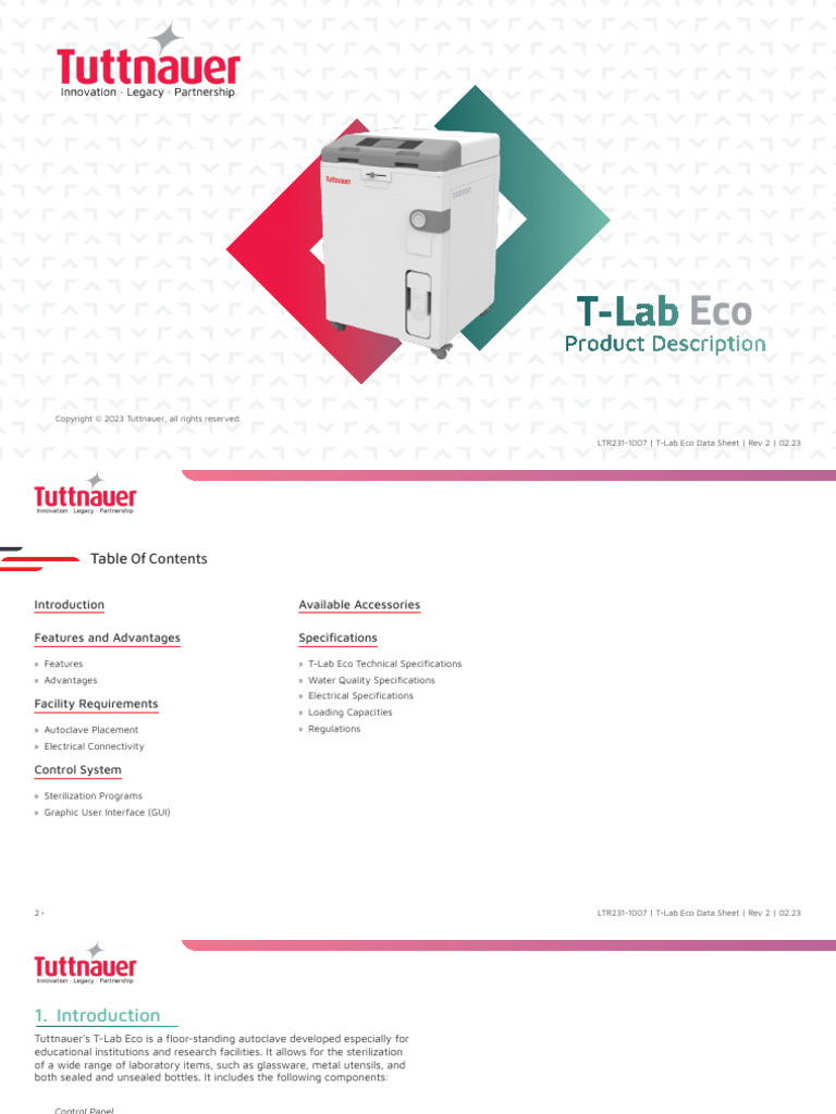 LTR231-1007 - T-Lab Eco 60+85 Data Sheet - Rev 2 - 03.23 EN | PDF ...