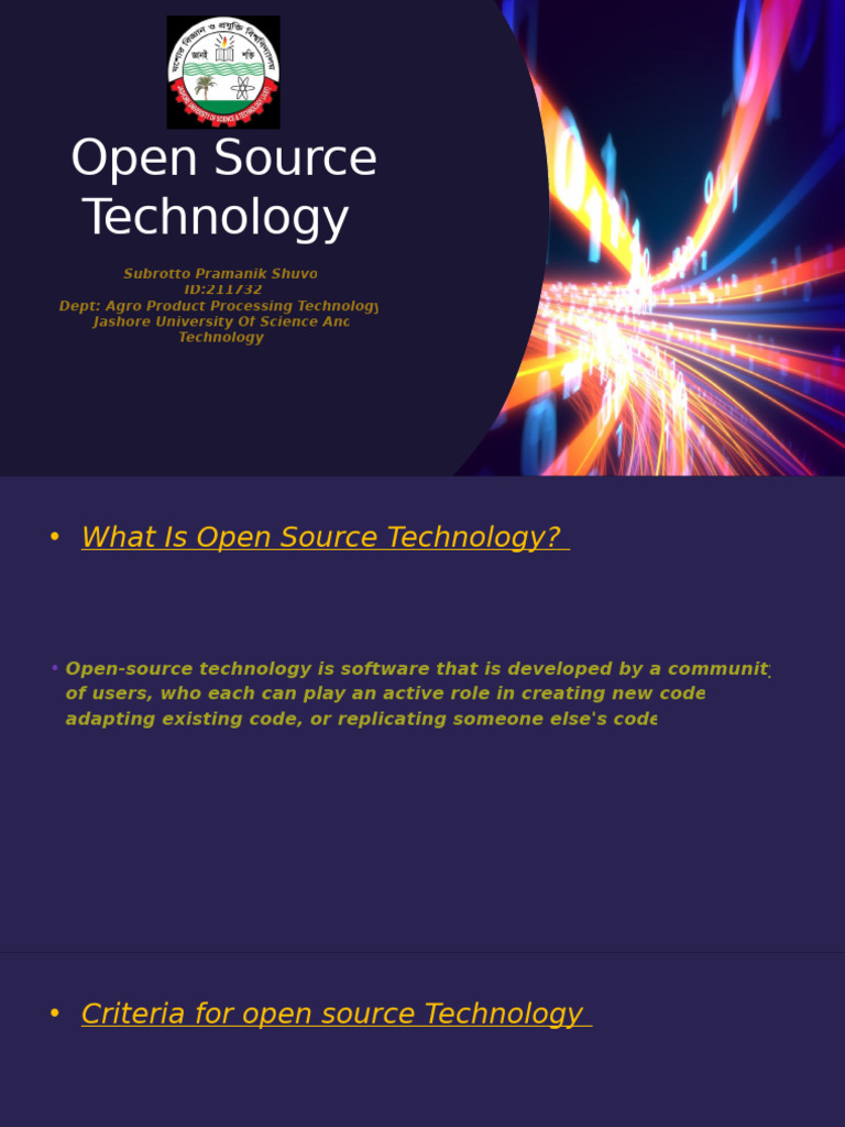 Open Source Technology. Shuvo (211732) | PDF