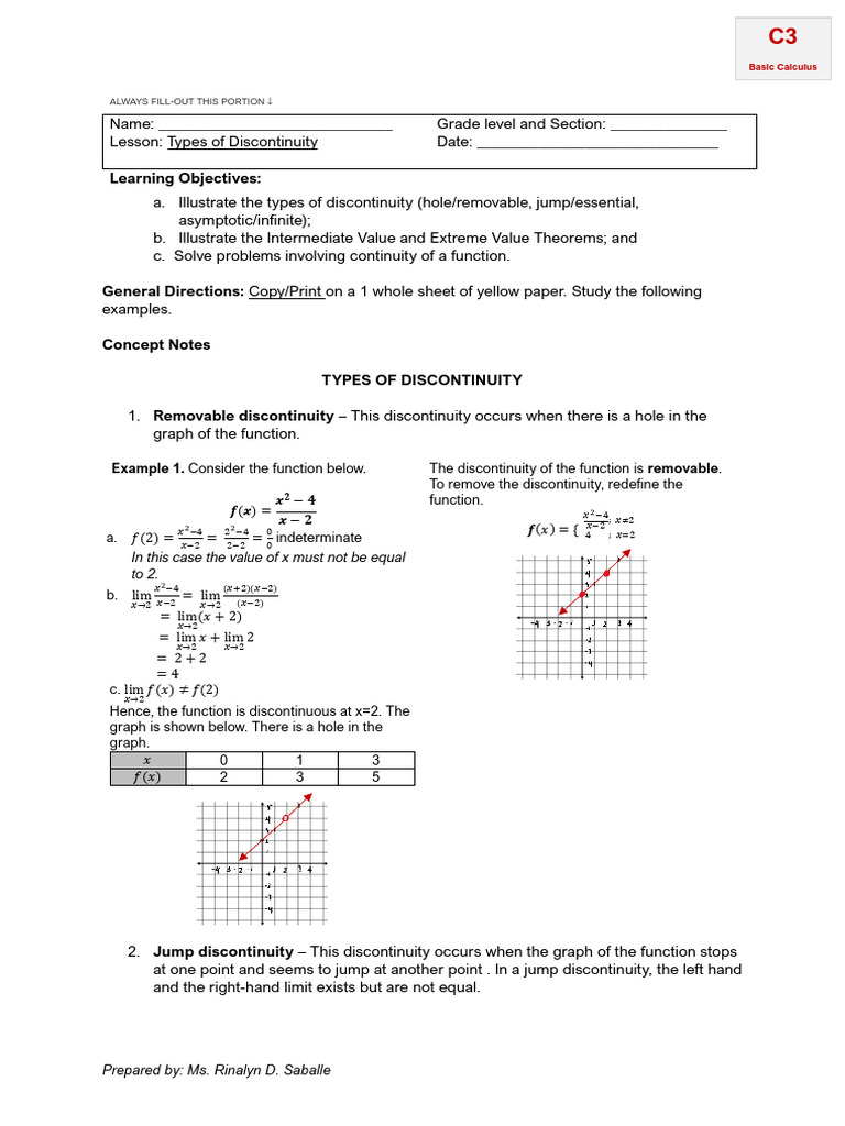 C3-Types-of-Discontinuity | PDF | Function (Mathematics) | Functions ...