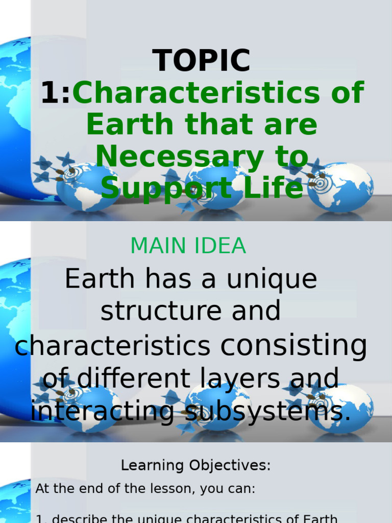 Earth's Life-Sustaining Traits | PDF | Earth | Atmosphere