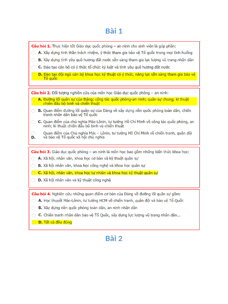 ĐỀ CƯƠNG QPAN 1 | PDF