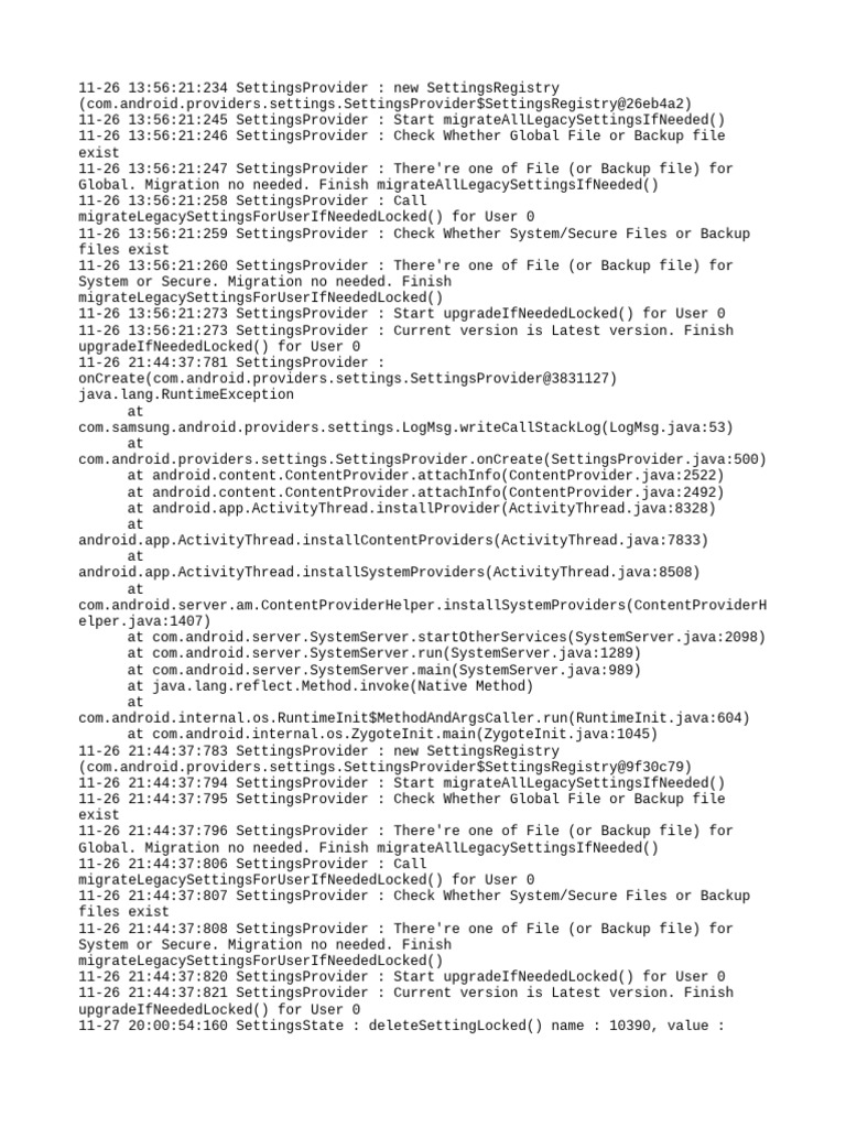 Settings Provider | PDF | Software | Computing