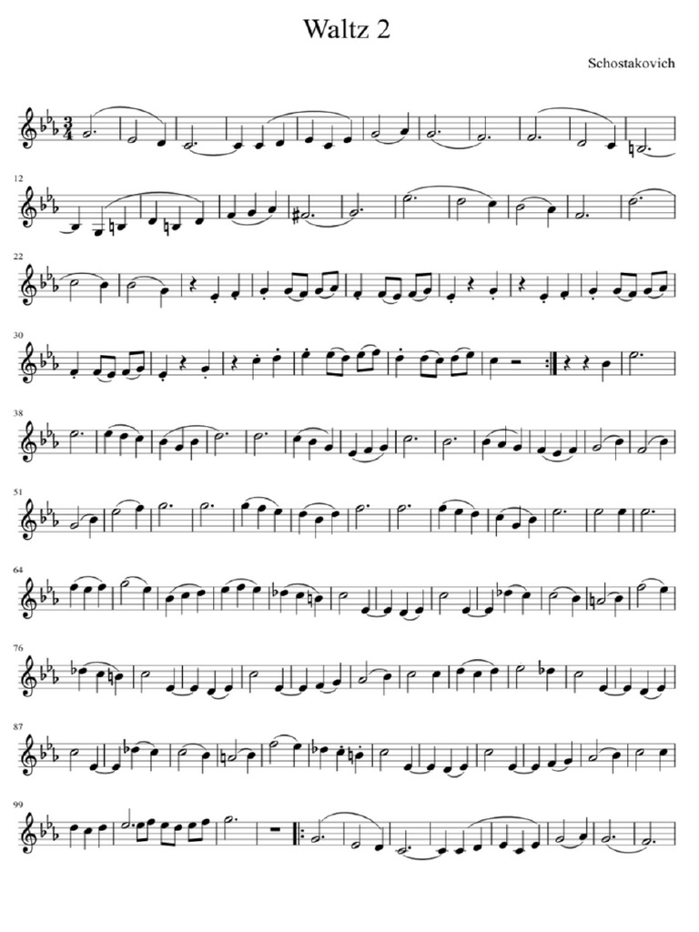 Shostakovich Waltz No 2 | PDF
