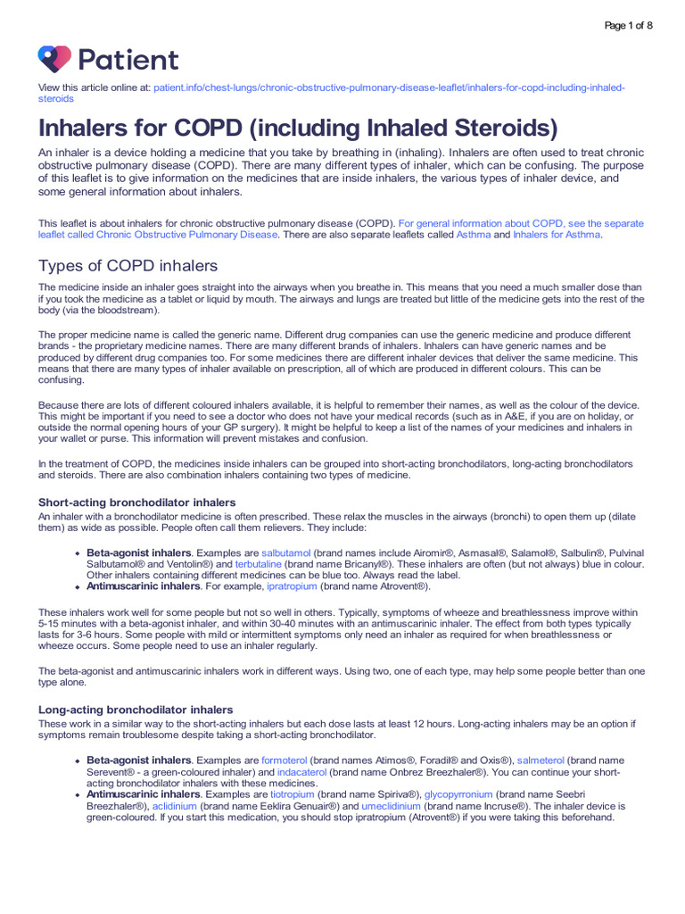 COPD | PDF | Chronic Obstructive Pulmonary Disease | Pulmonology