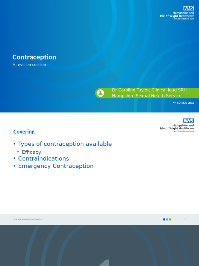 Comprehensive Guide to Contraception Options | PDF | Birth Control ...