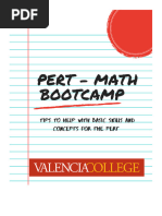 Sample PERT Math Practice TEST | PDF | Polynomial | Mathematical Objects