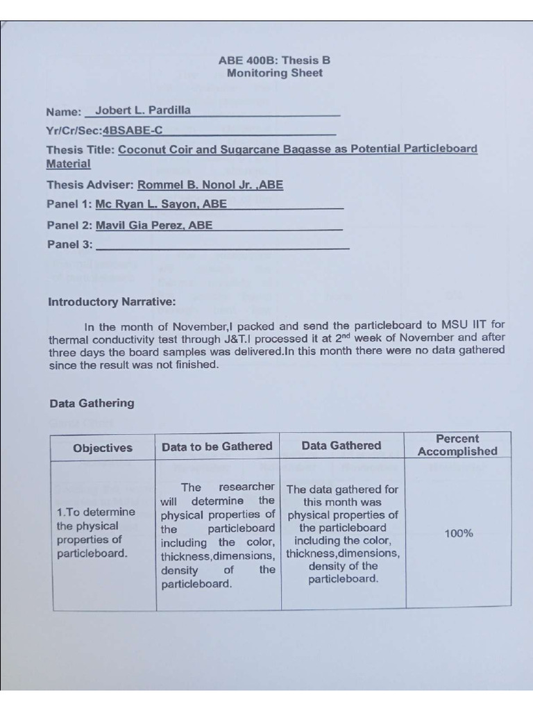 Pardilla, J.-Monitoring Sheet (Nov.-Dec.) | PDF
