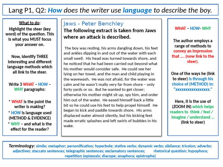 How Language: Does The Writer Use To Describe The Boy | PDF ...