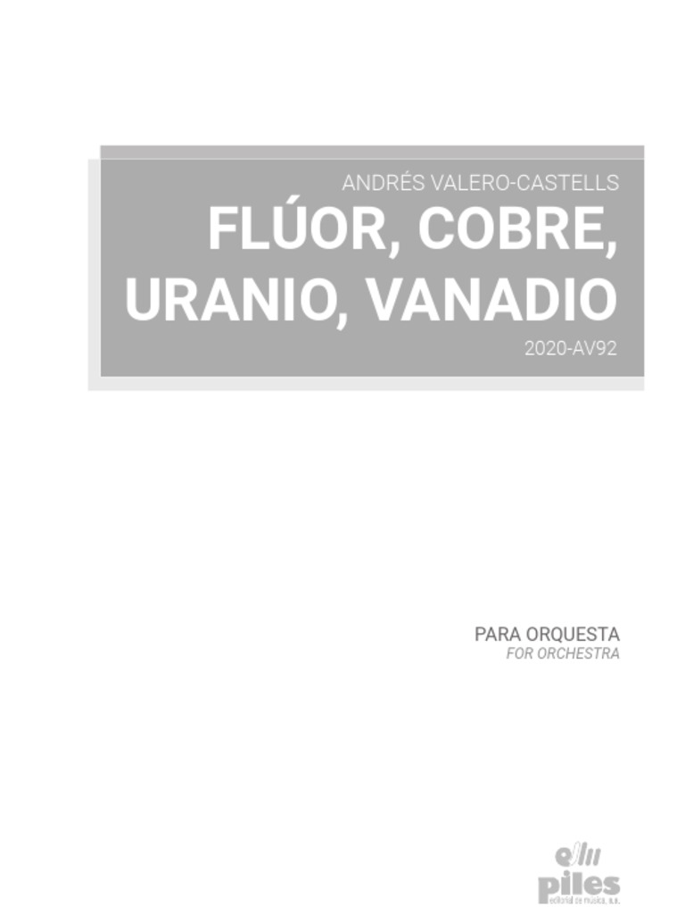 Info Obra Fluor | PDF | Instrumentos musicales | Composiciones Musicales