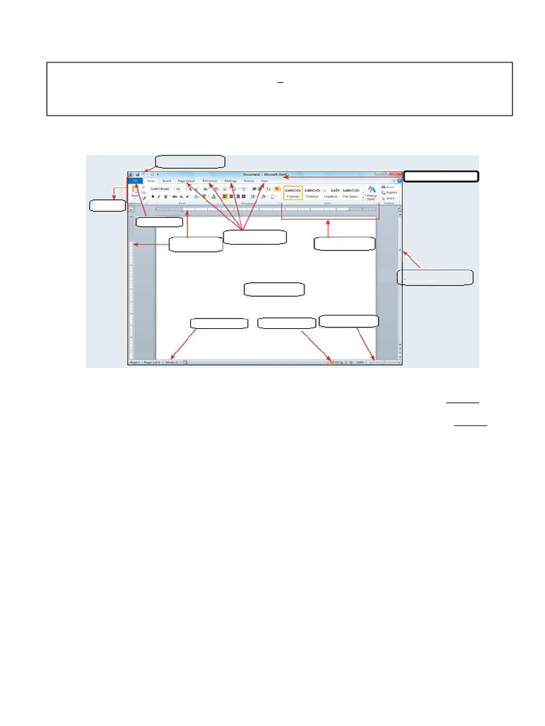 Word 2019 Window Components Guide | PDF | Microsoft Word | Window ...