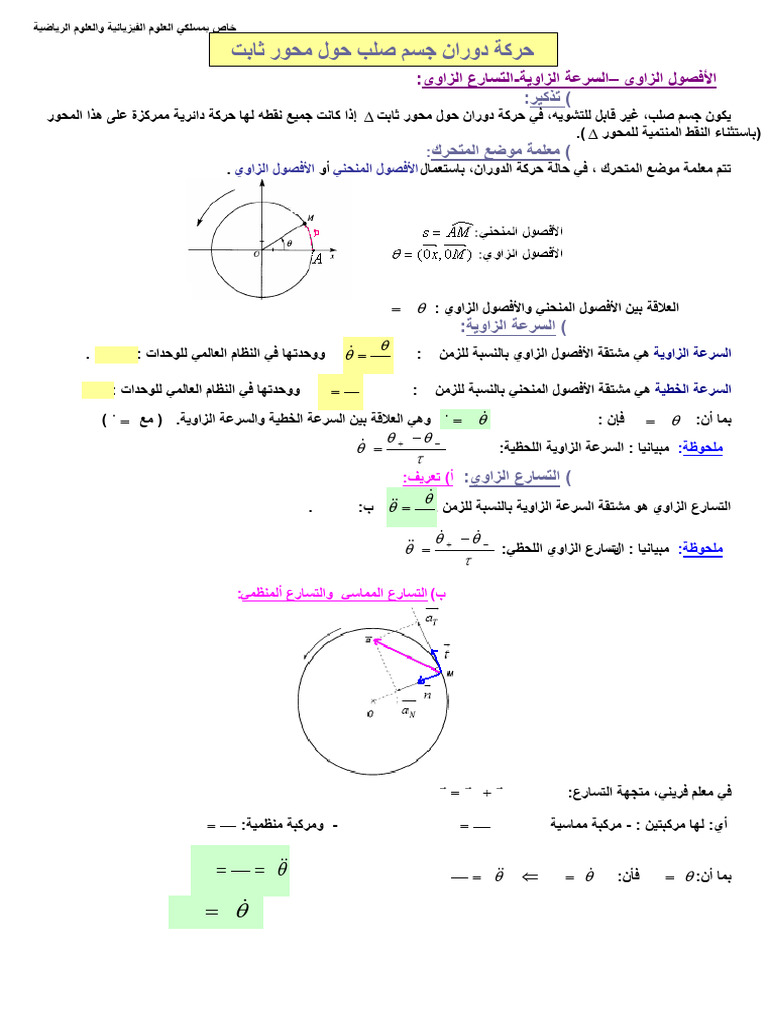 Leçon 18 Mvt. de Rotation | PDF