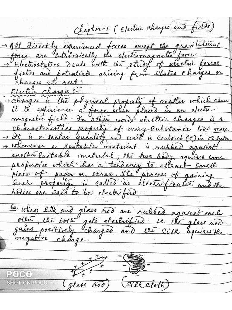 notes on electrostatics (part-1) | PDF
