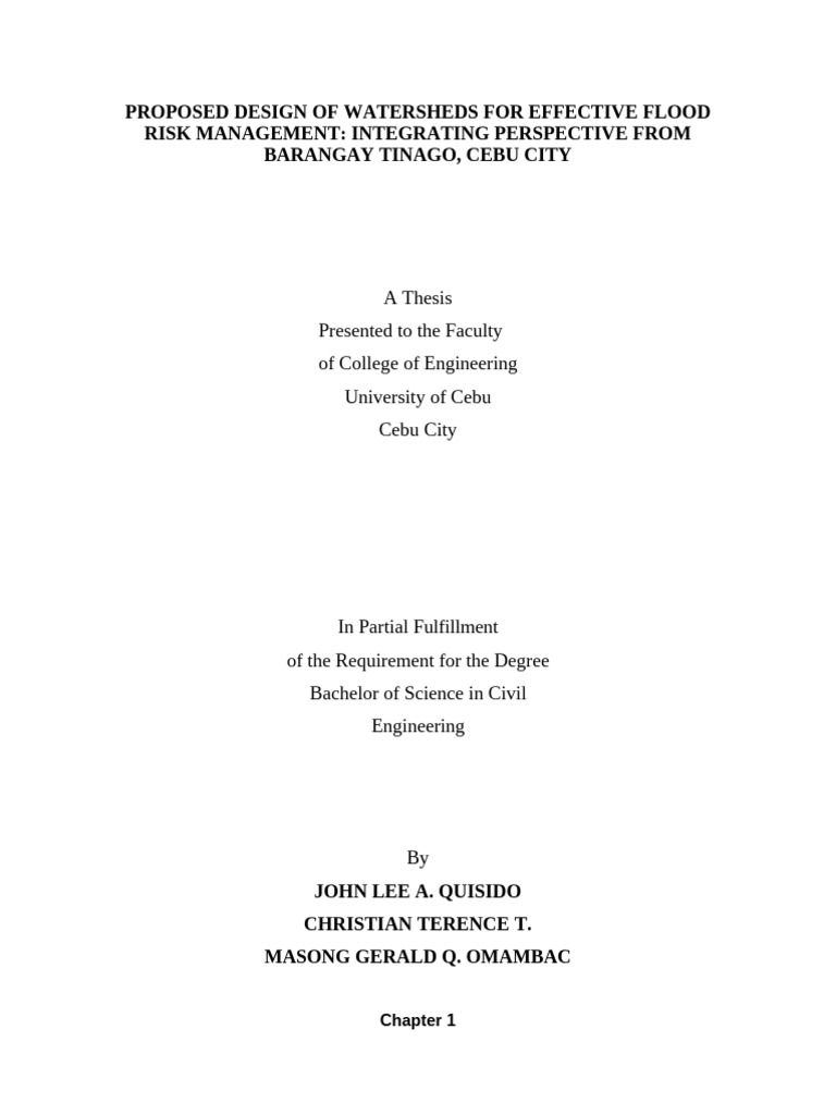 Dreamers - Research Proposal (Major Revision) UNFINISHED | PDF | Flood | Surface Runoff