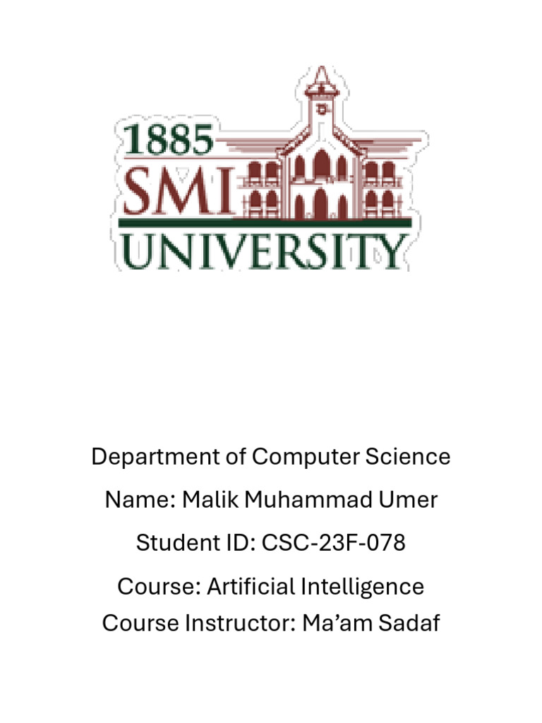 CSC 23F 078 (CS3B) Ass#01 (Ai) | PDF