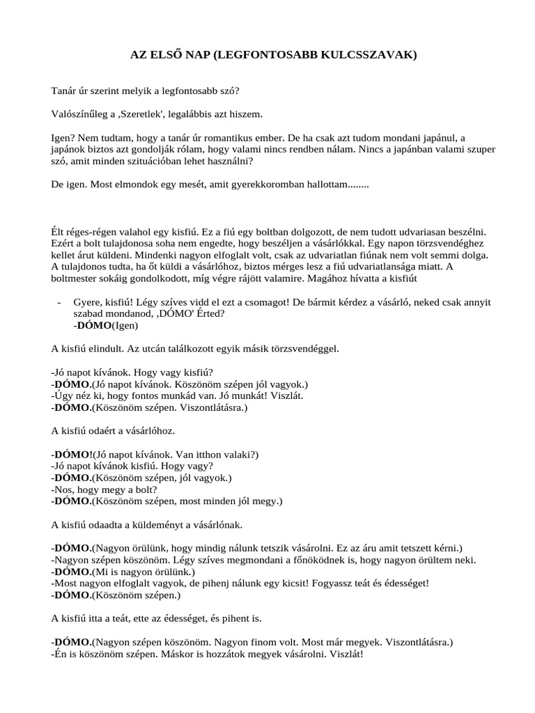 Társalgás 3 Nap Alatt Japánul | PDF