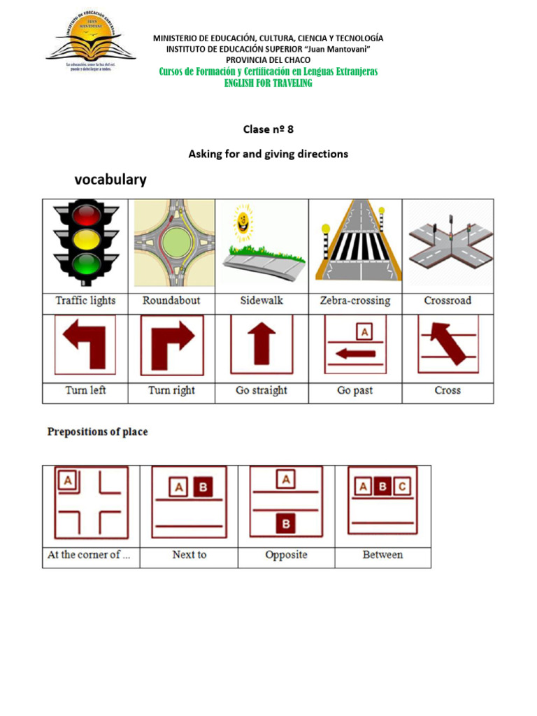 Clase N 8-Asking For and Giving Directions | PDF
