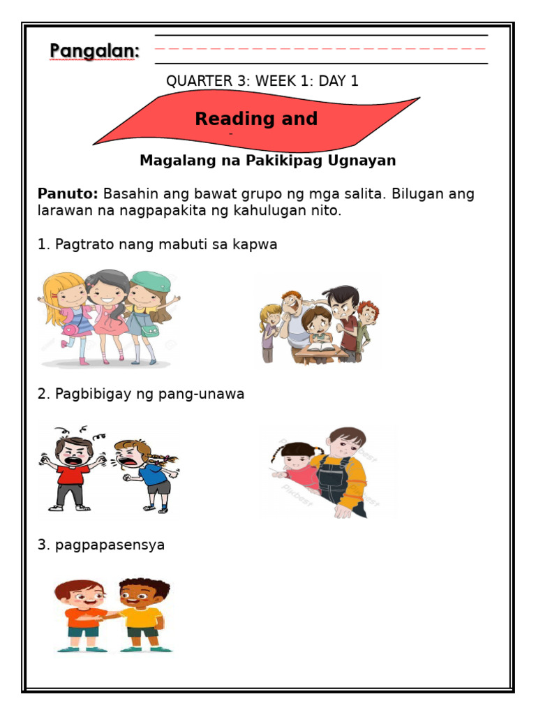 Worksheet Ral1 Q3 Week1 | PDF