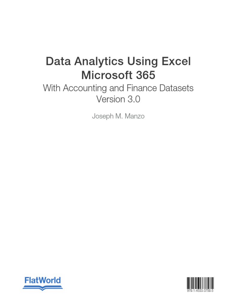 Data Analytics Using Excel Microsoft 365 With Accounting and Fin_nodrm ...
