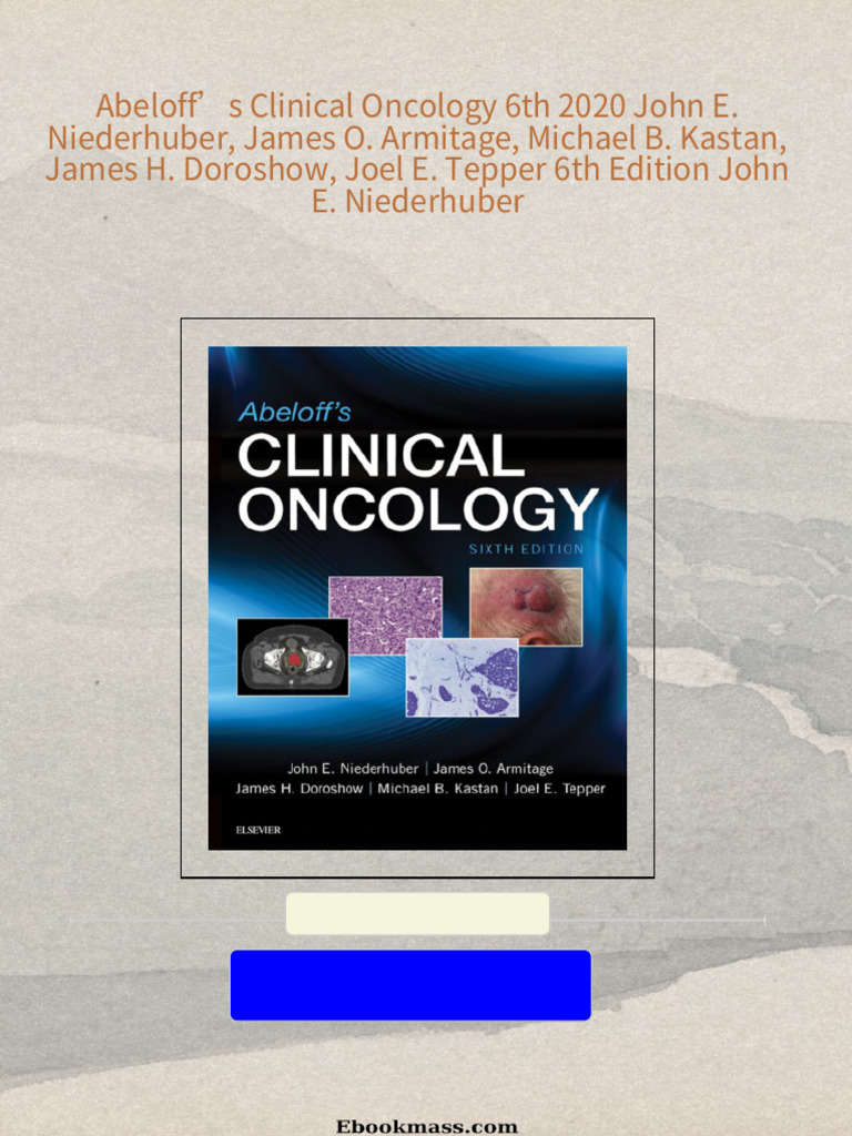 [FREE PDF sample] Abeloff’s Clinical Oncology 6th 2020 John E ...