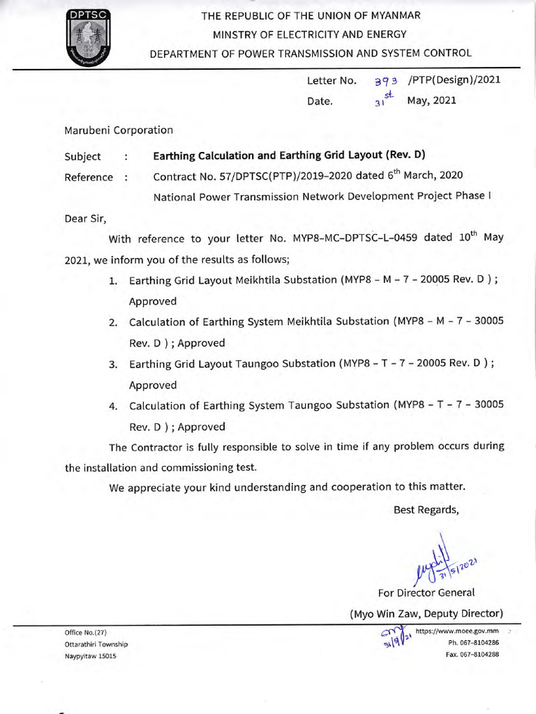 393-31.5.2021 (Earthing Calculation and Earthing Grid Layout (Rev. D)) | PDF | Electrical ...